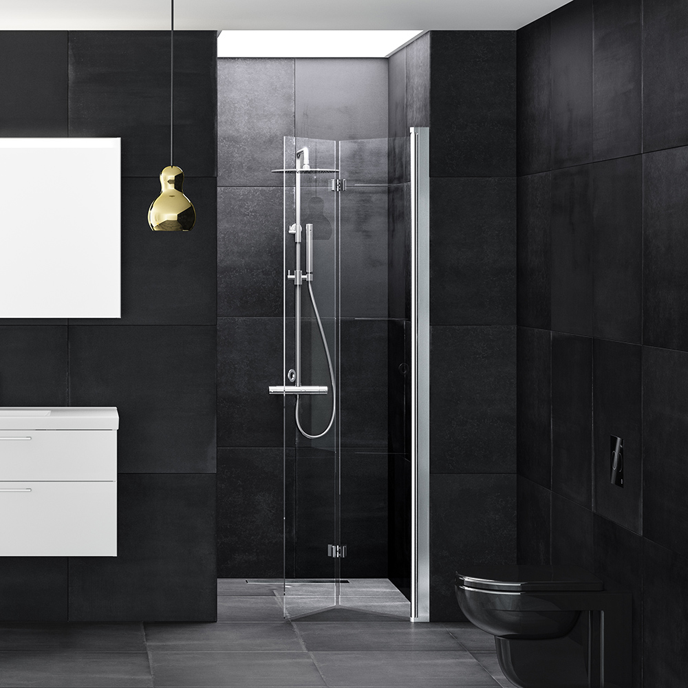 Dusj med foldedører